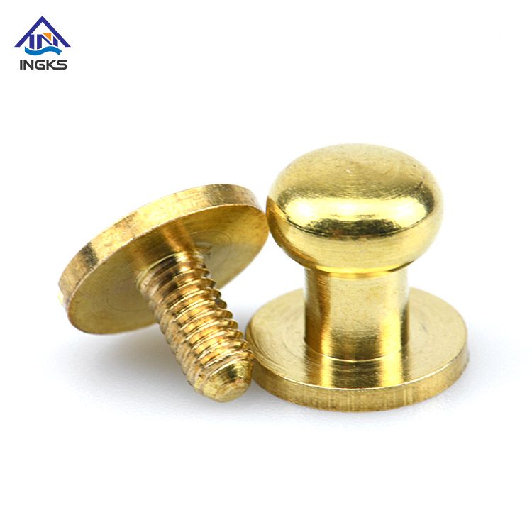 Brass Round Nipple Head Female Screw and Slotted Flat Head Male Screw ...